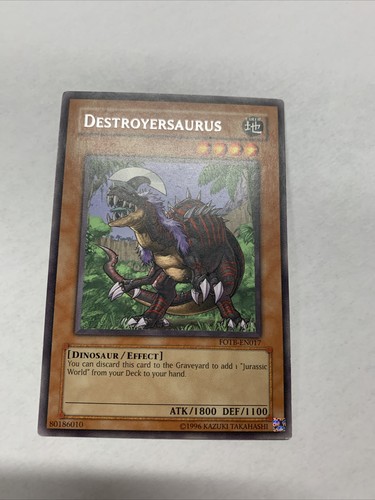 YuGiOh Destroyersaurus FOTB-EN017 Ultimate Rare Unlimited Dino | eBay