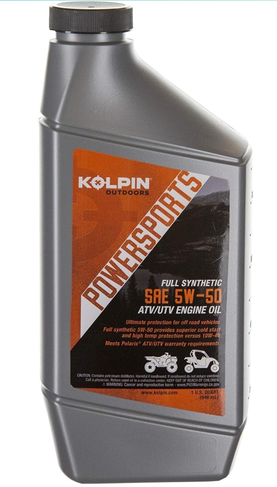 KOLPIN 5W-50 FULL SYNTHETIC OIL Polaris ATV UTV ENGINE OIL COLD START ...