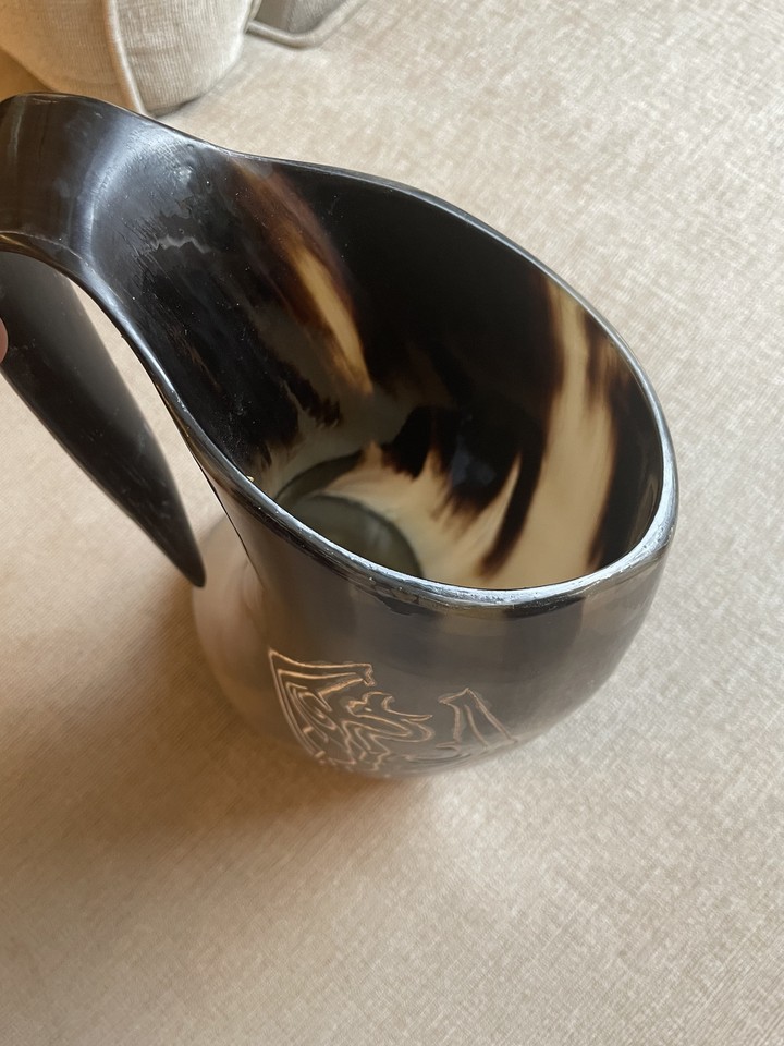 Skyrim Etched Viking Horn Mug Fantasy Medieval Drinking Cup | eBay