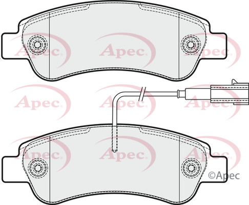 Brake Pads Set Rear PAD2037 Apec 1612434180 77366679 77369087 77369187 ...