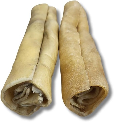 Large Buffalo Skin Roll Dog Chew – Pack Size: 2 - Long Lasting Chew ...