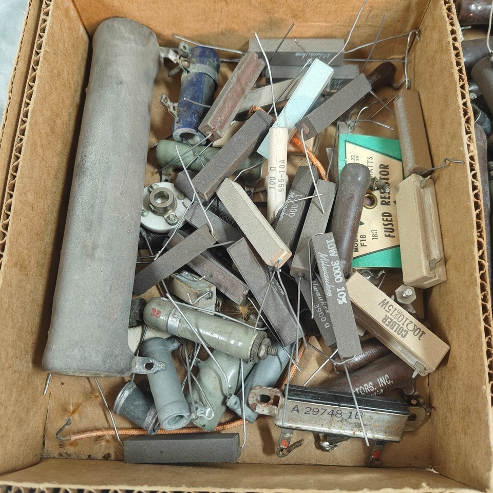 Vintage Mixed Lot of Assorted Resistors & Capacitors from Antique ...