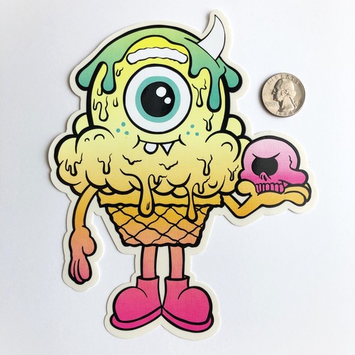 RARE BUFF MONSTER XL STICKER - Obey Giant Ron English Faile Lady Aiko ...