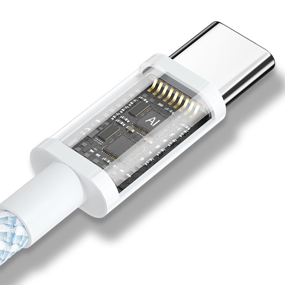 3Pack Braided Fast Charger For Apple iPhone 15 Pro Max 60W USB C To ...