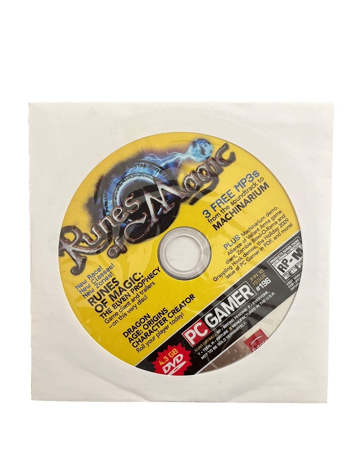 January 2010 PC GAMER Vintage Video Game Magazine #196 Star Wars - Demo ...