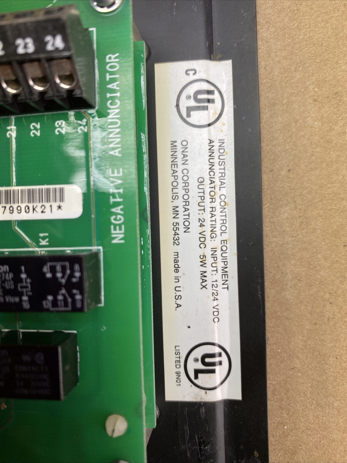 Onan PowerCommand System Annunciator 300-4508 Input 12/24VDC Output ...