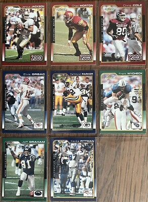 (8) 2000 Score Football Scorecard Inserts #’d /2000 3 Rookies 5 Stars ...
