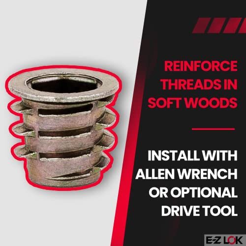 - 908125-13 Threaded Insert Zinc Hex-Flanged M8-1.25 Internal Threads ...