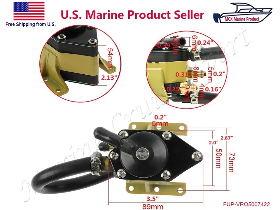 Johnson Evinrude VRO Oil Injection Conversion Fuel Pump Kit V4 V6 ...