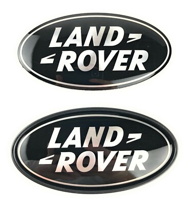 Range Rover Sport Supercharged Tailgate + Grille Emblem Black Oval Logo ...