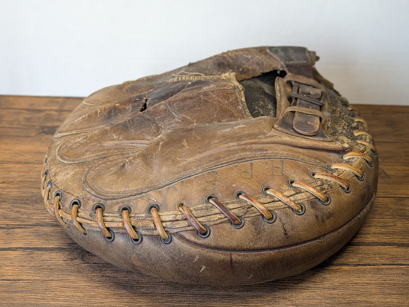 Antique - Pat Mar 22 1910 Goldsmith Leather Baseball Catchers Mitt w ...
