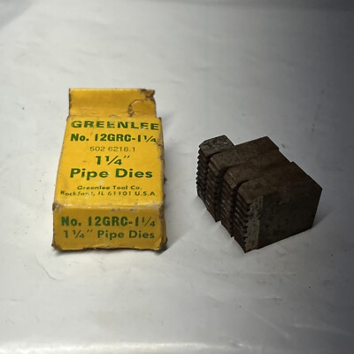 Greenlee 440 Porta Pipe Threader 12GRC-1 1/4 REPLACEMENT Dies 12R 1 1/4 ...