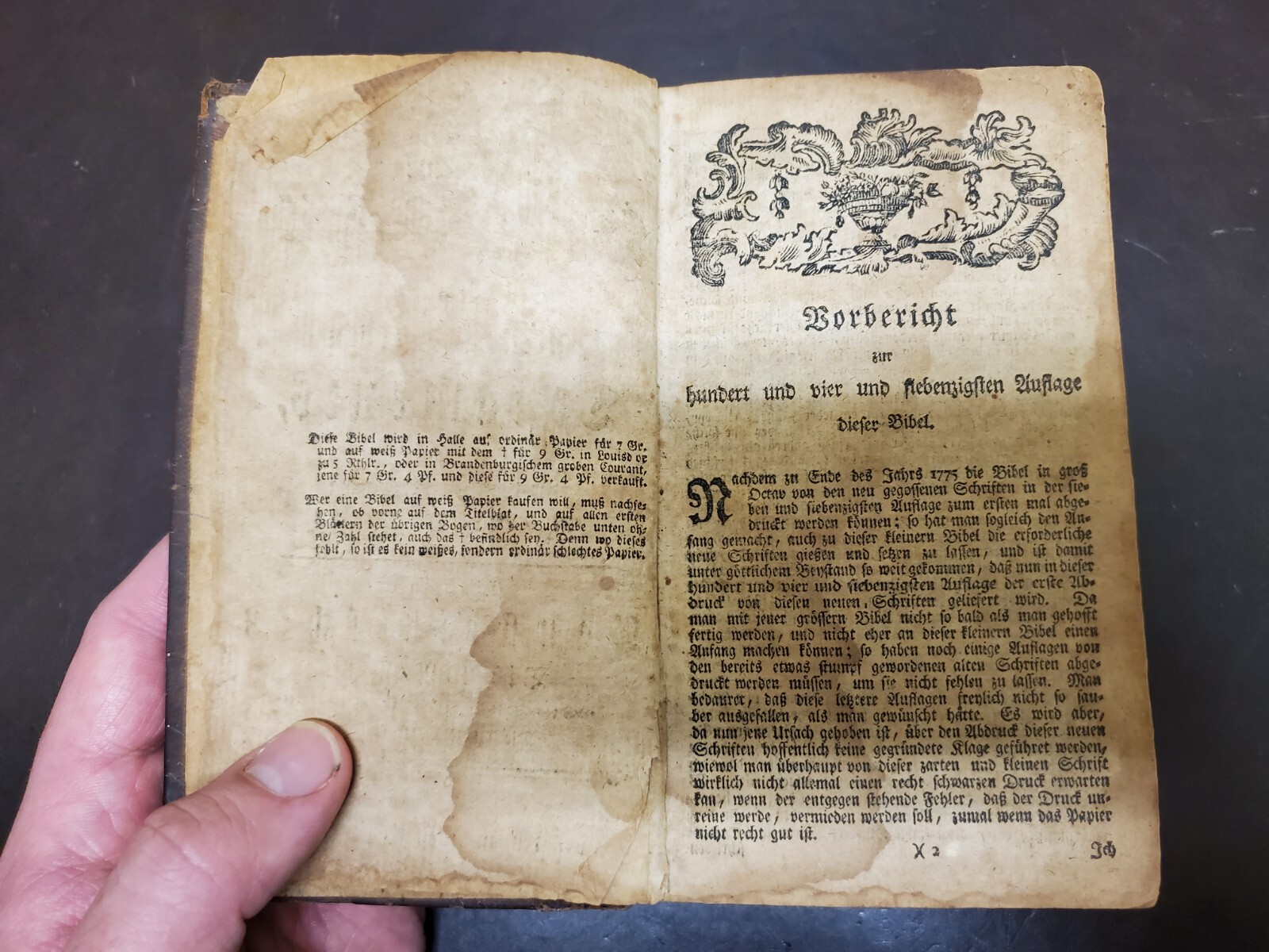 1782 German Bible - Printed in Halle Germany | eBay