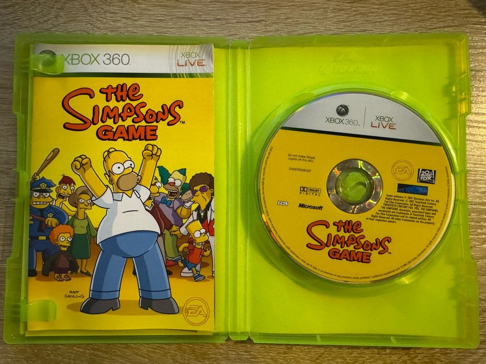The Simpsons Game Xbox 360 PAL. Tested & Working With Manual | eBay UK