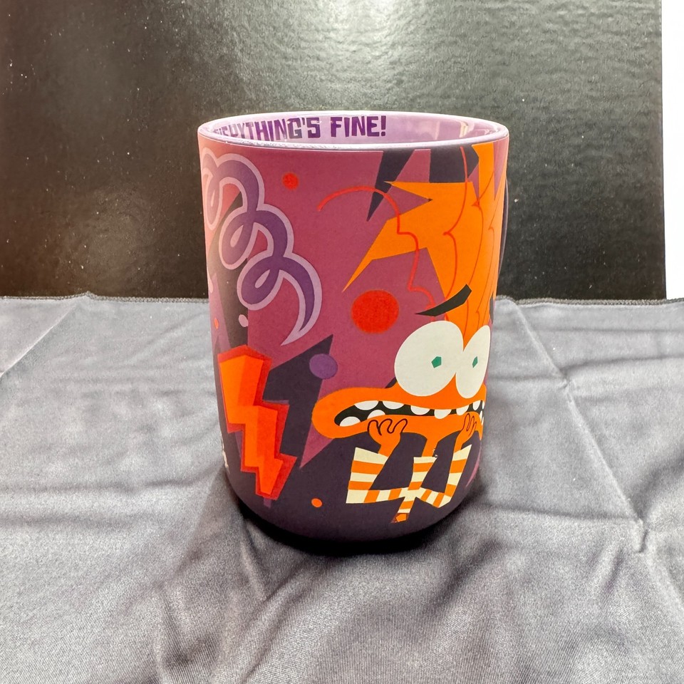 Disney Pixar Inside Out 2 Fear Coffee Mug 16oz Purple “I’m Fine ...