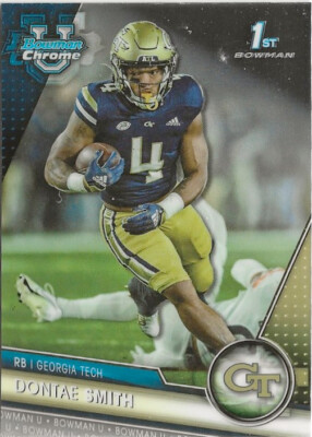 2023 Bowman Chrome University Dontae Smith Rookie RC Georgia Tech ...