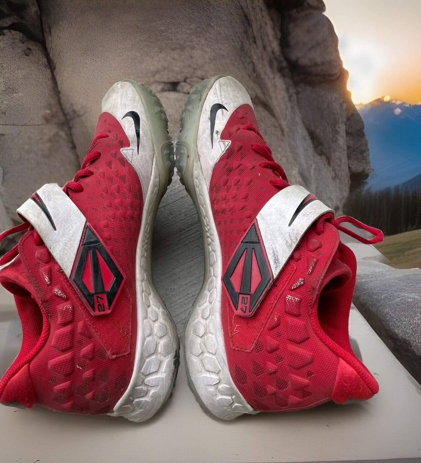 🔥 Nike Force Zoom Trout 6 Turf • Red Cleats Shoes AT… - Gem