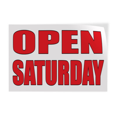 Decal Stickers Open Saturdays Auto Body Shop Car Repair B Vinyl Store ...