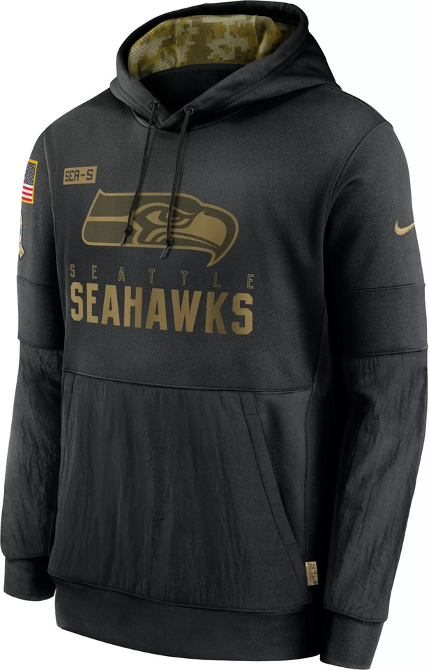 AUTHENTIC Nike Seattle Seahawks 2020 Men's NFL Salute to Service Hoodie ...