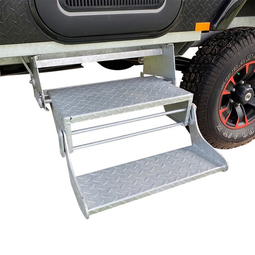 Double Pull Out Zinc Plated Steel Step for Off-Road Caravan or Camper ...