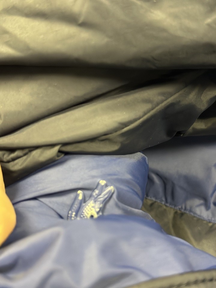 Lacoste Jacket Mens 50 Blue Navy Reversible Feather Down Puffer Coat ...