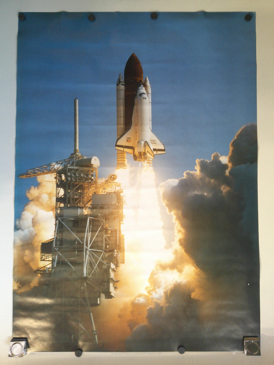 Space Shuttle Take Off Posters Transportation Gray Clipart Space