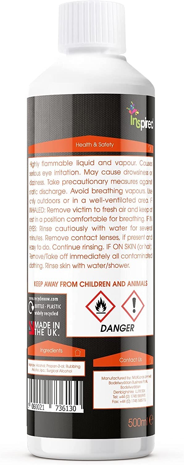 Inspired IPA Solvent Cleaning Fluid, 500ml | eBay UK
