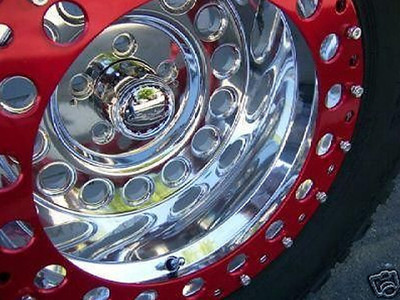 SET OF 4 RED EAGLE SIMULATED BEADLOCK RINGS FOR 102 185 195 16" INCH ...