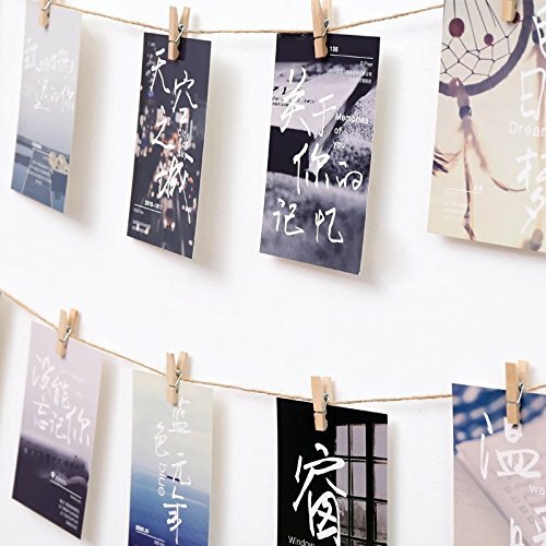 Photo Display String And Pegs DIY Wall Hanging Picture Frames Includes ...