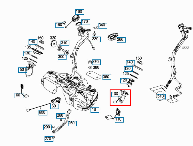 NEW MERCEDES BENZ C W204 FUEL TANK LEFT SUCTION JET PUMP A2184700994 ...