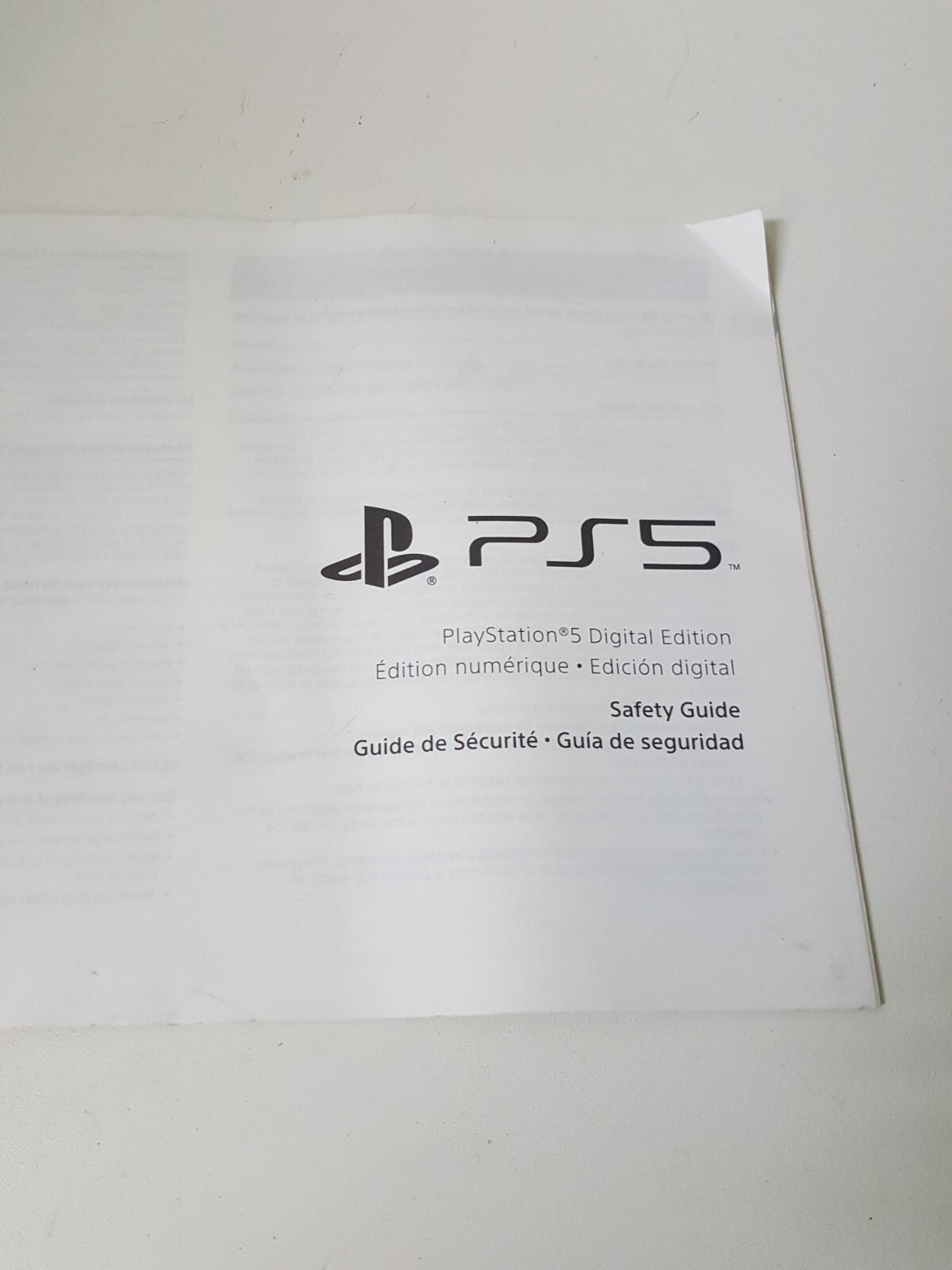 PS5 PlayStation 5 Safety Guide Digital Edition Manual Booklet | eBay