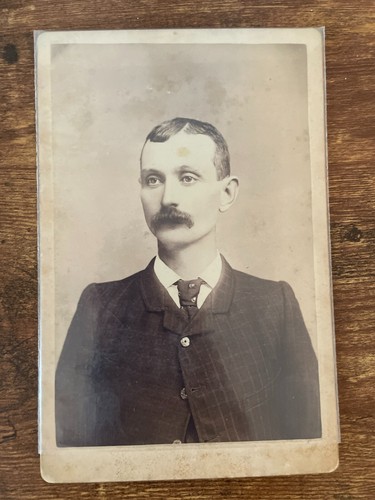 Vintage Cabinet Card. Man with mustache and suit. | eBay