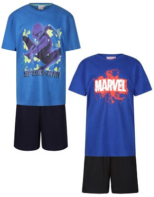 Boys Short Pyjamas Cartoon Character Short PJ Sets 7,8,9,10,11,12,13,14 ...