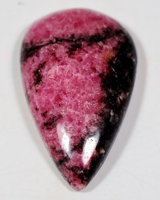 55 Ct 7X21X35 mm Natural Designer Rhodonite Pear Cabochon Gemstone DJ ...