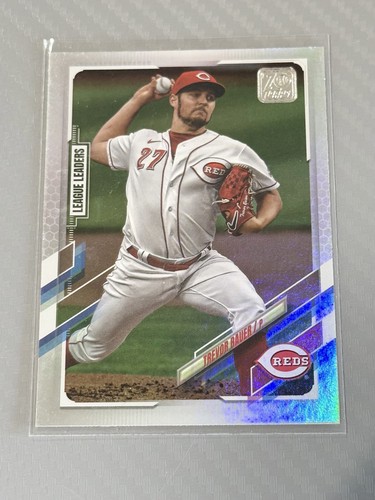 2021 TOPPS SERIES 1 #137 TREVOR BAUER SILVER RAINBOW FOIL CINCINNATI ...