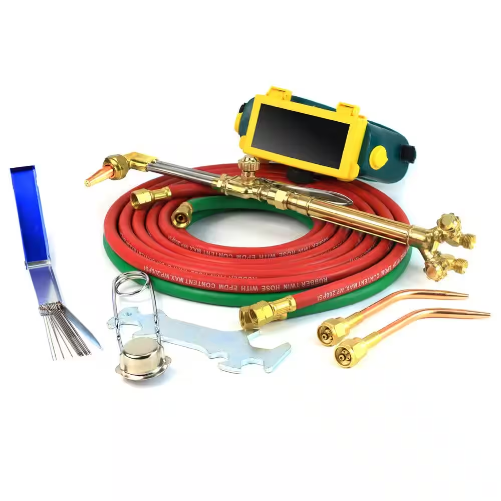 Portable Welding Torch Kit with 150 Gal. Oxygen and 75 Gal. Acetylene ...