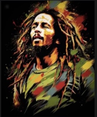 Genuine Oil Painting on Canvas-Bob Marley Reggae Music * 100% HAND ...