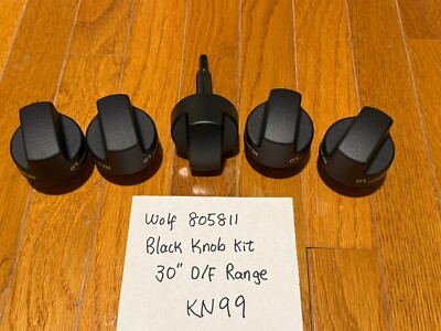 Wolf 805811 Black Knob Kit For 30” Dual Fuel Range KN99 | eBay