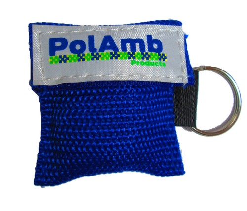 CPR Life Key (Blue) / Resusitation Face Shield in Key Ring Pouch ...
