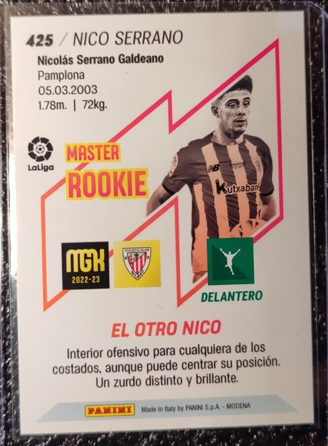 Panini Megacracks 2022/23 Saison La Liga LFP Master Rookie Nico Serrano ...