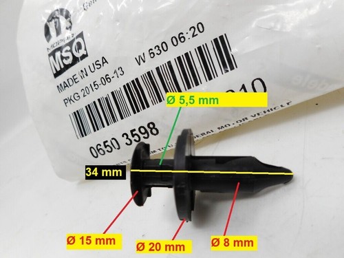 Plastic fixing pin clip for fixing the front radiator grille | eBay