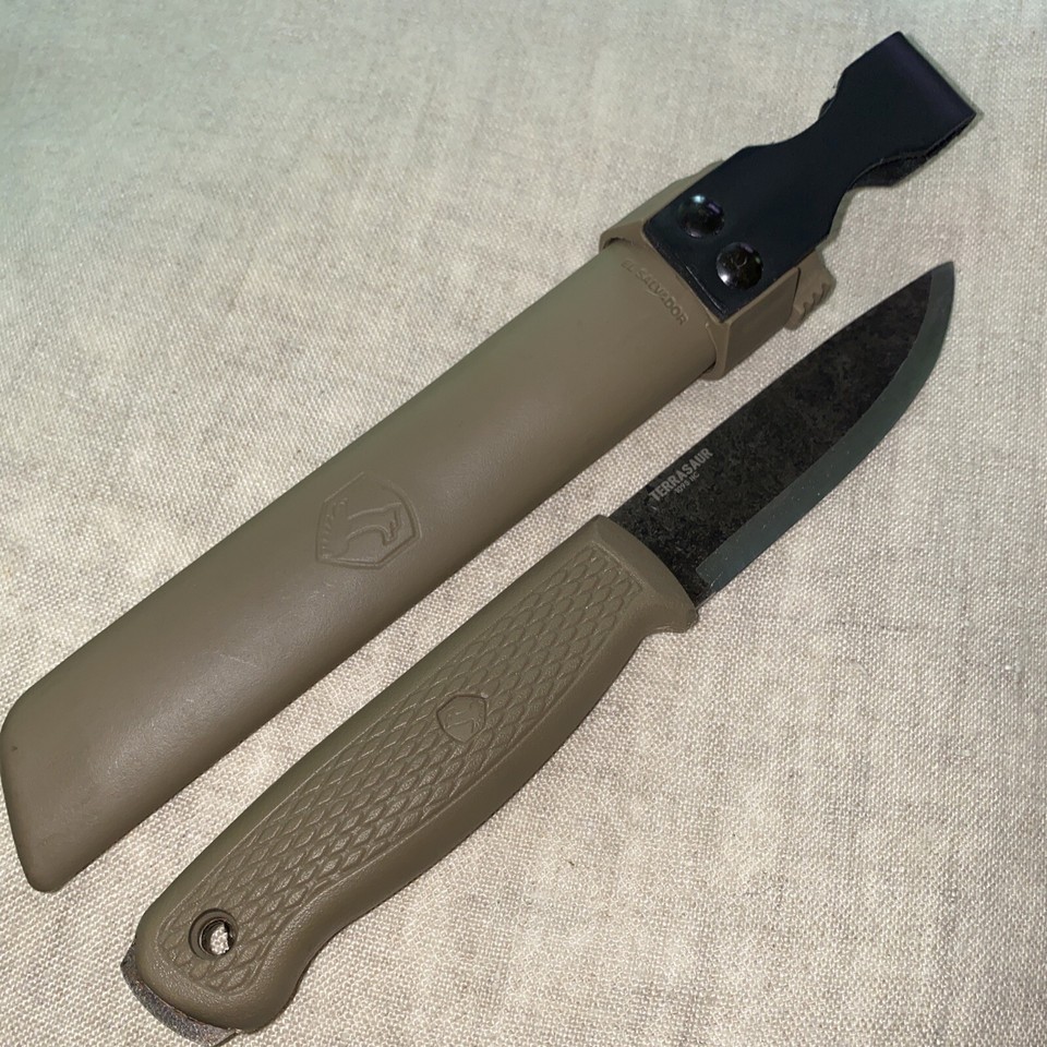 Condor T&K Terrasaur Fixed Blade Knife Desert Tan Handle Plain Edge ...