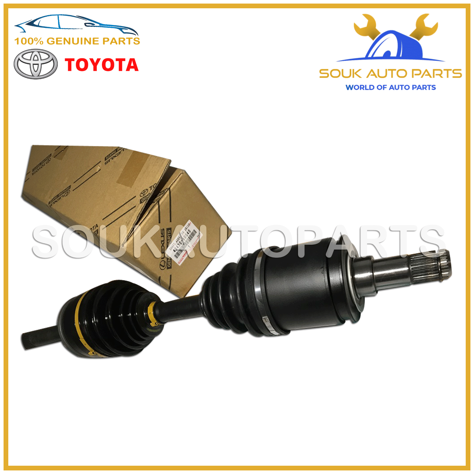 43430-60040 Genuine Toyota SHAFT ASSY, FRONT DRIVE, RH/LH 4343060040 ...