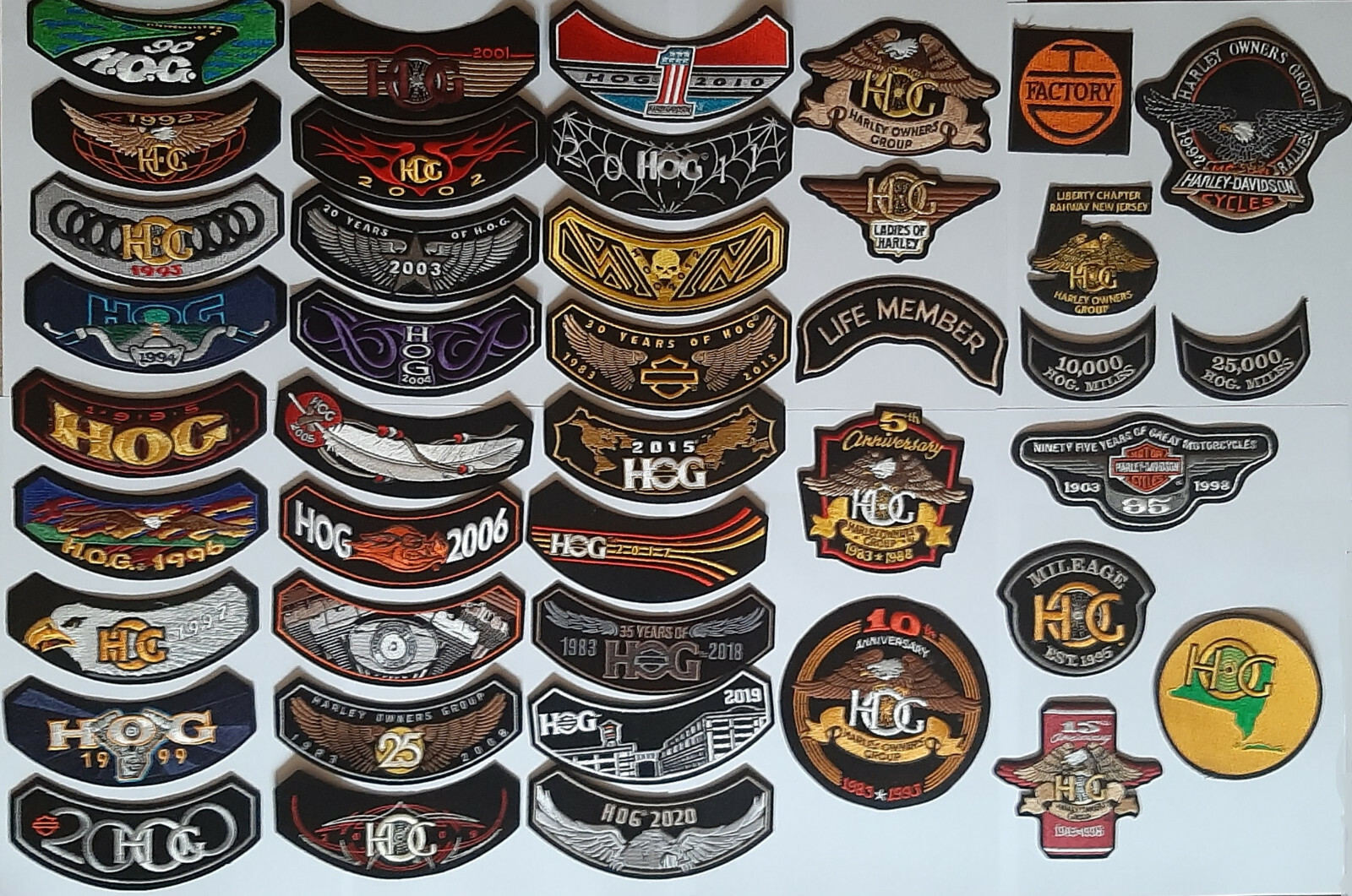 patch tissu HOG Harley Davidson Owners Group (36 versions disponibles ...