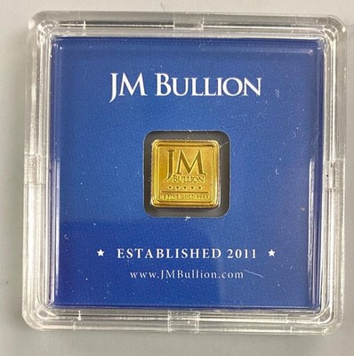 JM Bullion 1 Gram .9999 Gold Carded Bar .0321AGW L24089 | eBay