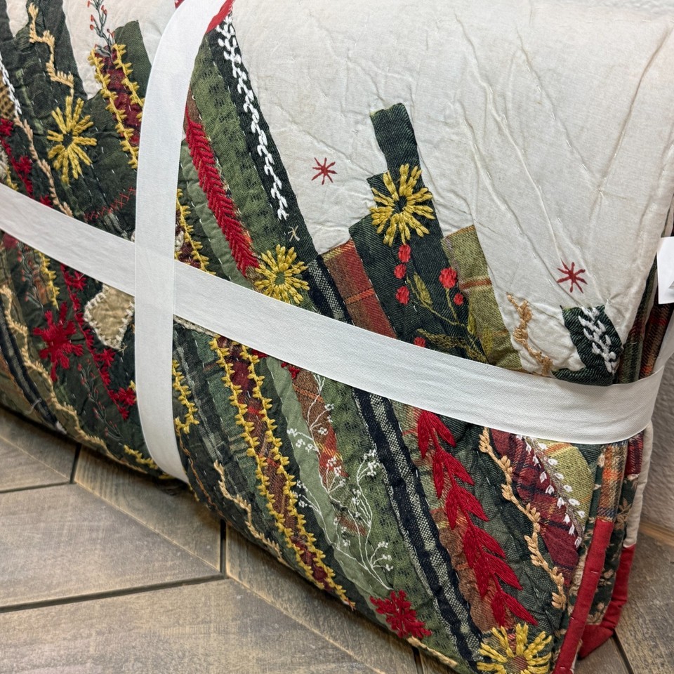 POTTERY BARN WINTER DREAMS REVERSIBLE QUILT, FULL/QUEEN HANDCRAFTED ...