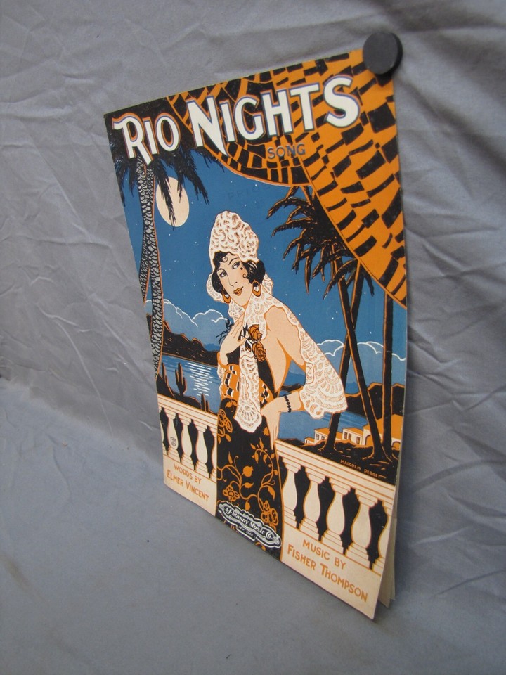 Antique 1900s "Rio Nights" Sheet Music #266 | eBay