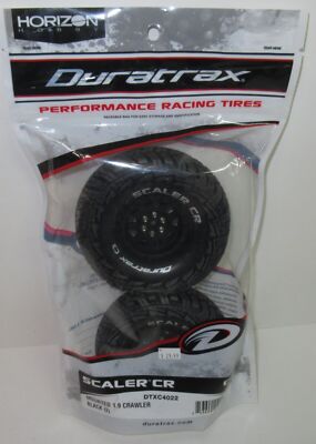 Duratrax Scaler CR (C3) 1.9" Crawler Tires (Mounted on Black Wheels) # ...