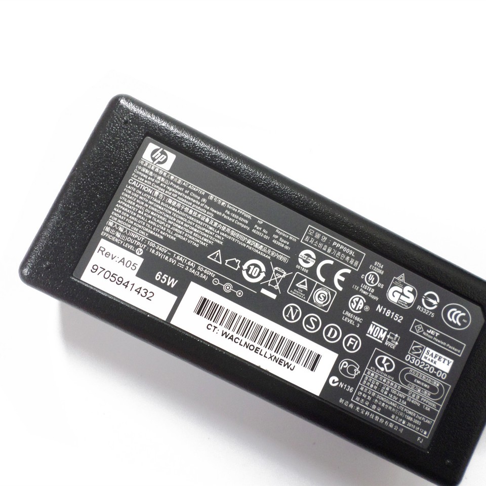 Genuine Notebook Charger for HP 463958-001 DV4 DV5 DV6 DV7 G50 G60 G70 65w 18.5v | eBay