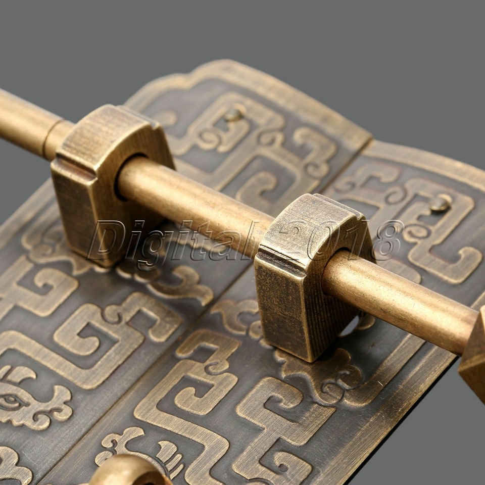 Antique Chinese Classical Cabinet Lock Latch Door Furniture Hardware ...